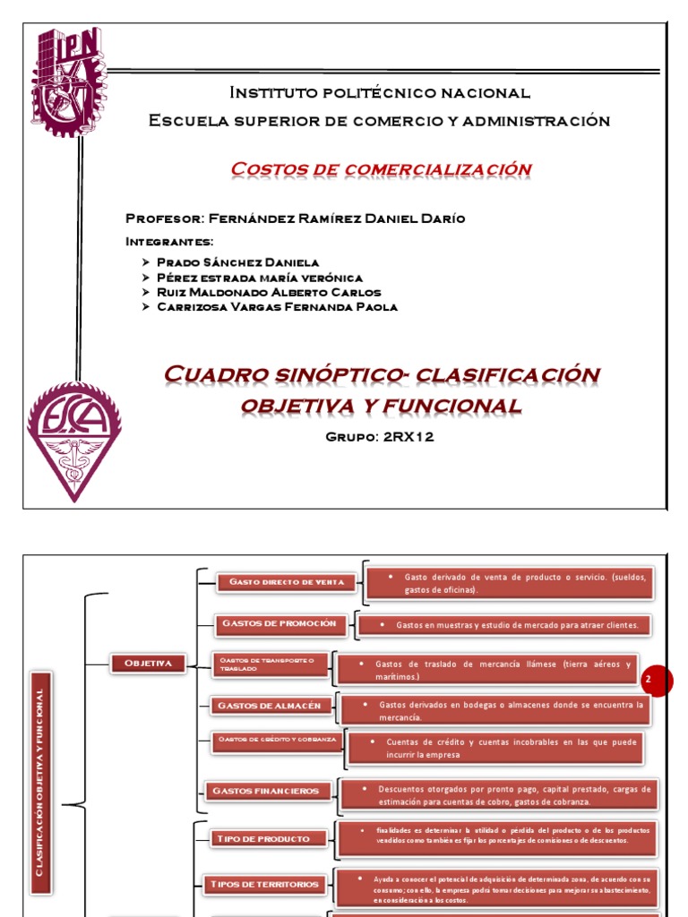 Cuadro Sinoptico - Clasificacion Objetiva y Funcional | PDF
