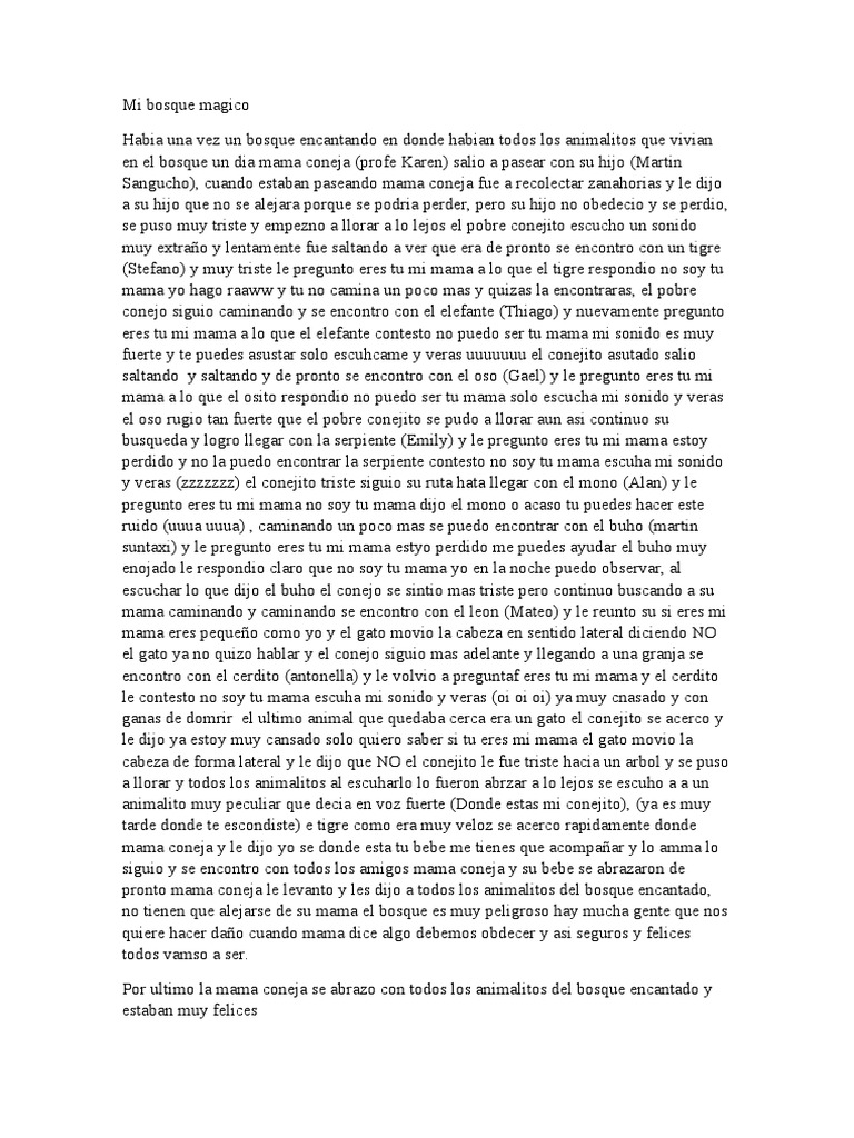 Mi Bosque Magico | PDF
