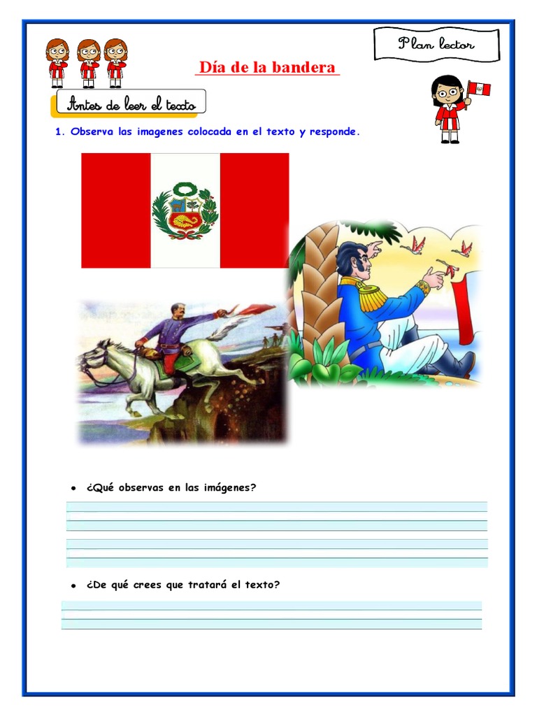 Ficha D4 Plan Lector Día de La Bandera | PDF | Perú