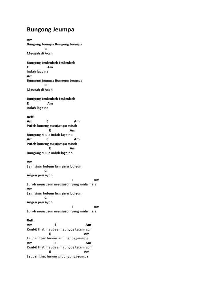 Bungong Jeumpa | PDF