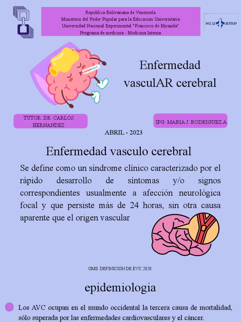 Enfermedad Vascular Cerebral: Abril - 2023 | PDF | Carrera | Isquemia