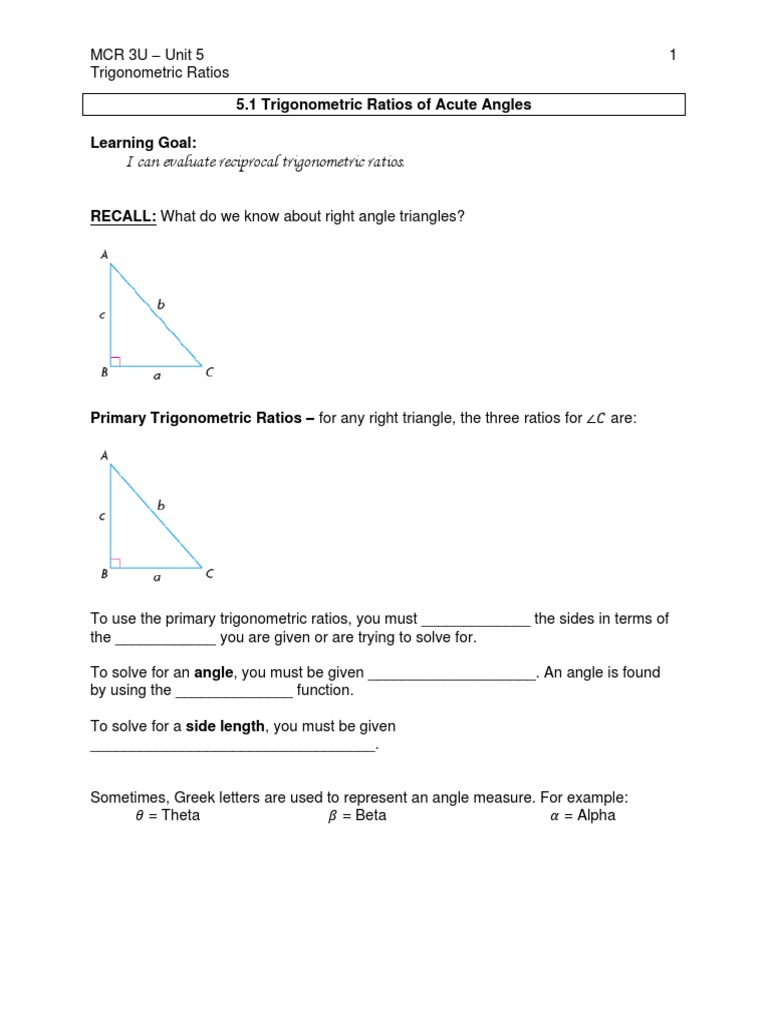 Trigonometric Ratios and Identities | PDF | Trigonometric Functions ...