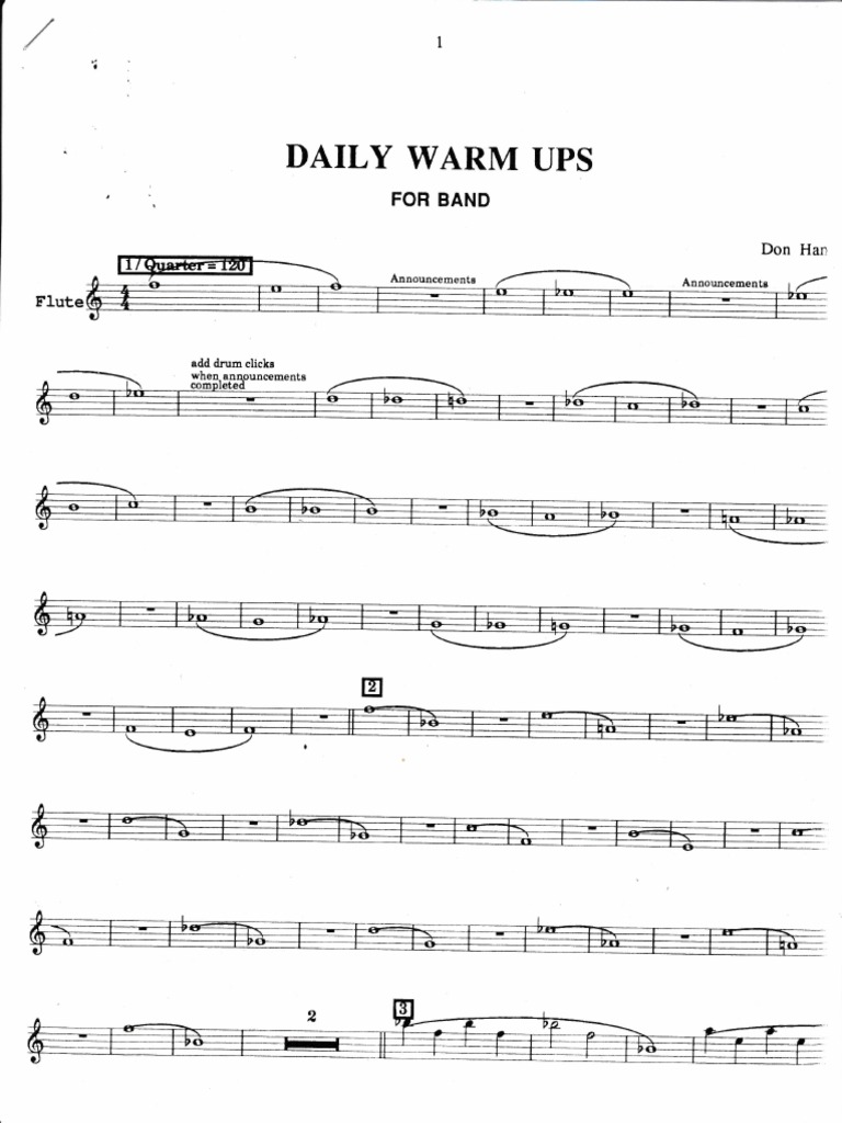 Daily Warm Ups for Band | PDF