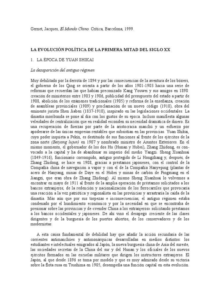 Gernet_Jacques_El_Mundo_Chino._Critica_Barcelona_1999. | PDF | Chiang ...