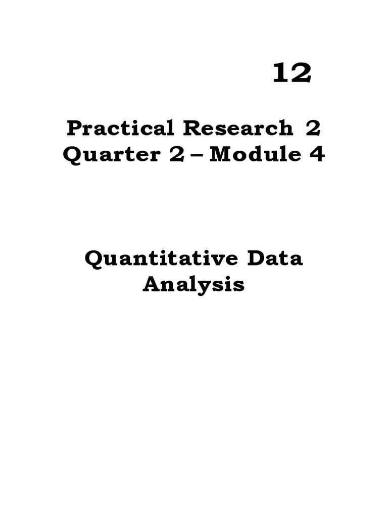 Quantitative Data Analysis Guide | PDF | Data Analysis | Career & Growth