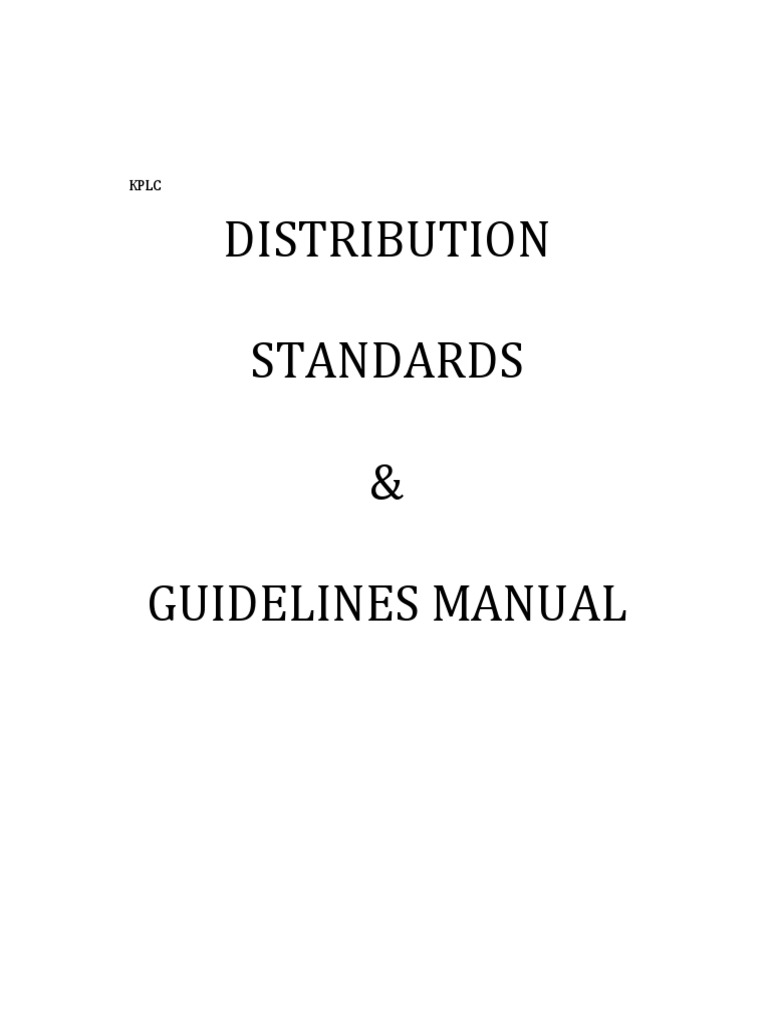 KPLC Distribution Standards Manual 2017 | PDF