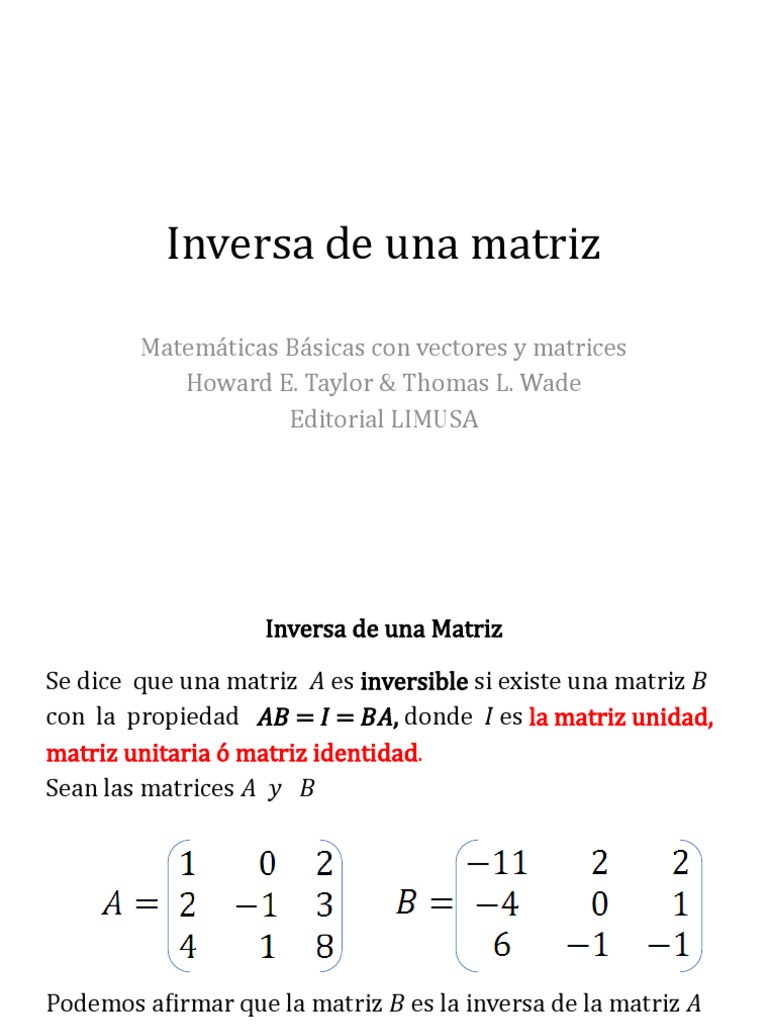 7-Inversa de una Matriz | PDF
