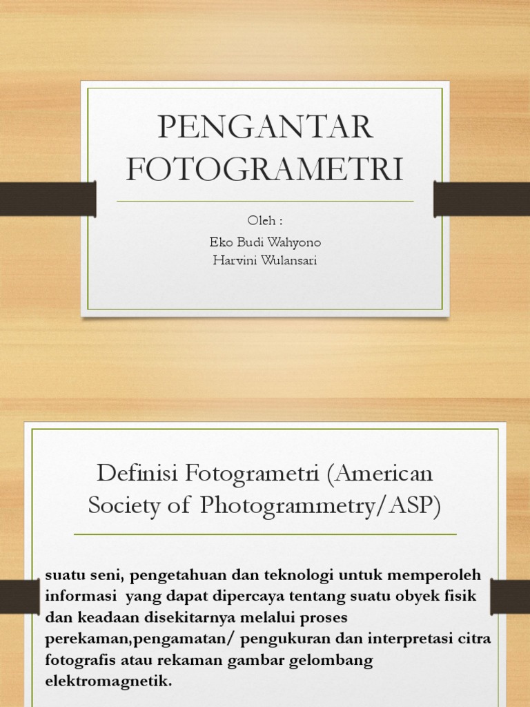 01pengantar Fotogrametri | PDF