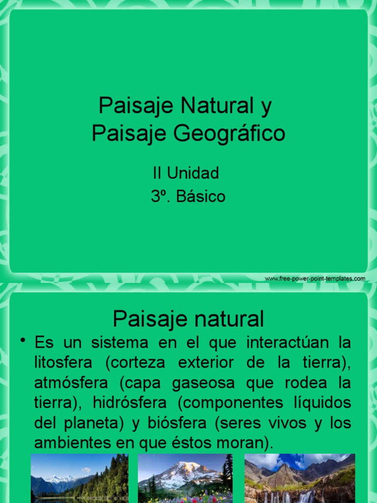 Paisaje Natural y Paisaje Geográfico | PDF