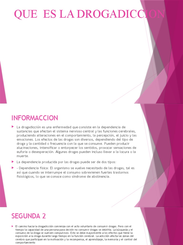 Que Es La Drogadiccion | PDF | La dependencia de sustancias | Drogas