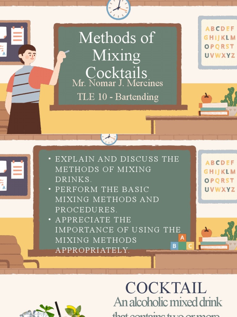 Module 4 Methods of Mixing Cocktails | PDF | Drink | Cocktails