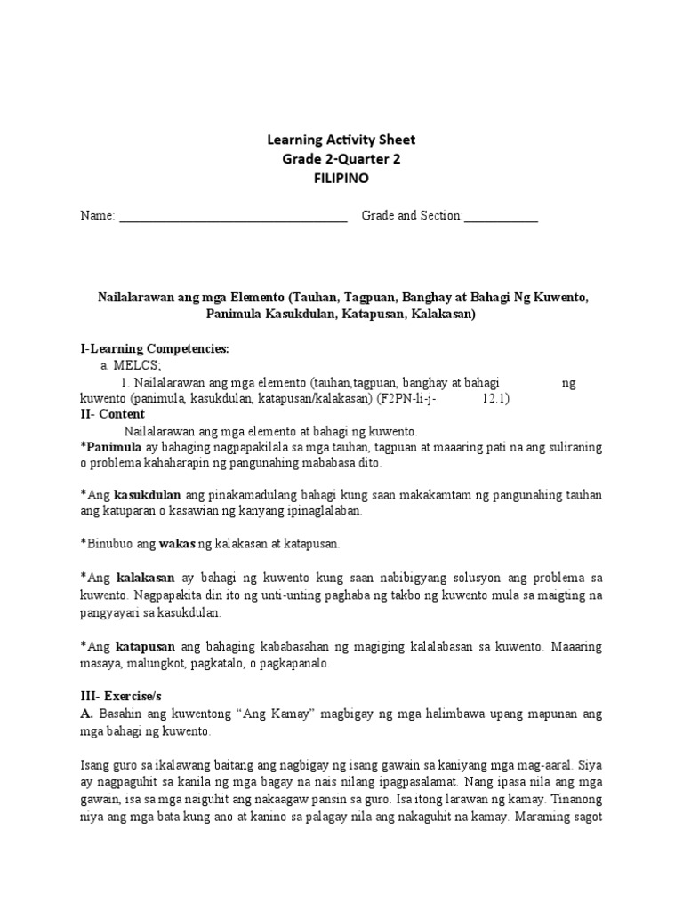 Filipino 2, 2nd Quarter, Week 5 | PDF