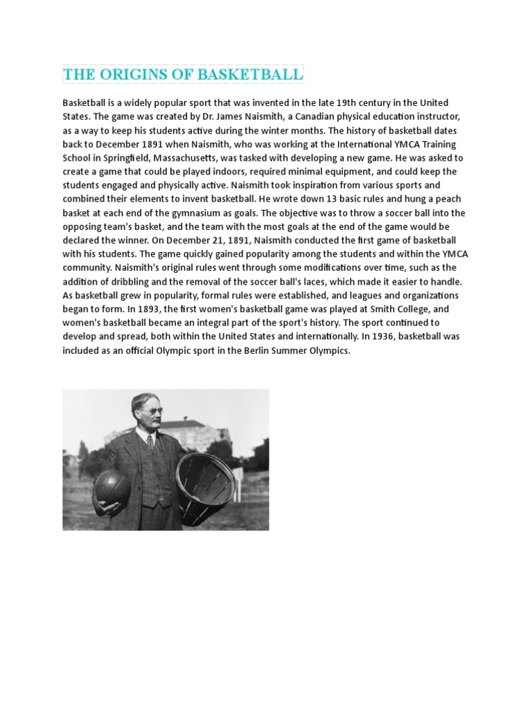 THE ORIGINS OF Basketball | PDF