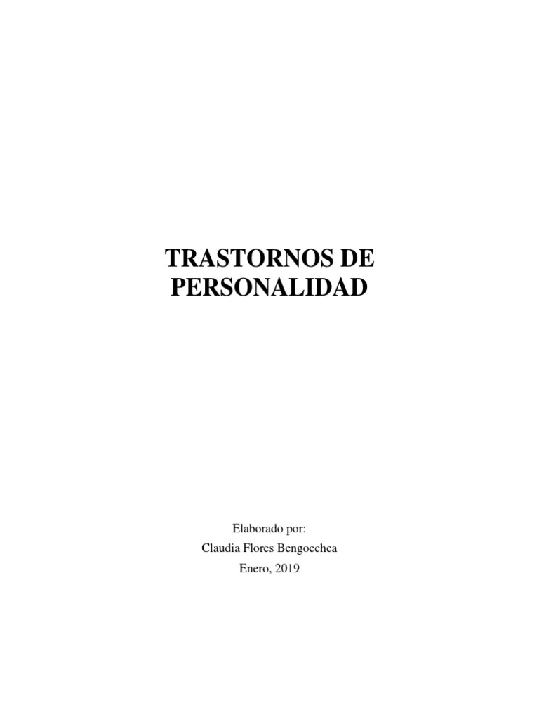 2020 - Manual Trs de Personalidad - Versión Breve | PDF | Desorden de personalidad | Depresión ...