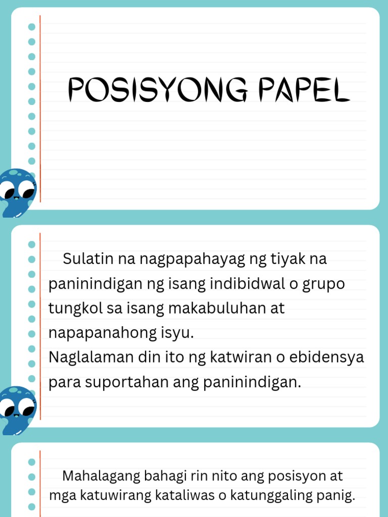 Posisyong Papel | PDF