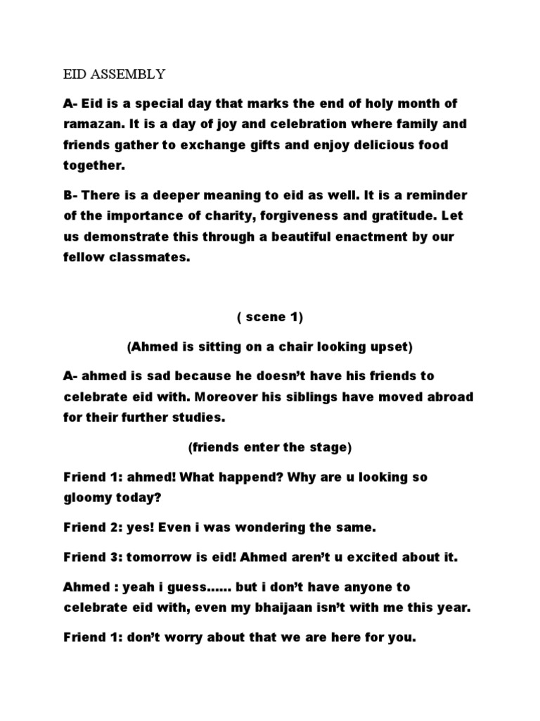 Eid Assembly | Download Free PDF | Abrahamic Religions