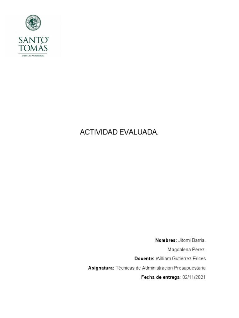ACTIVIDAD EVALUADA Tecnicas | PDF