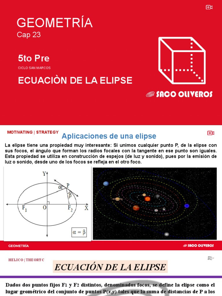 Geometria Capitulo | PDF | Elipse | Objetos matemáticos