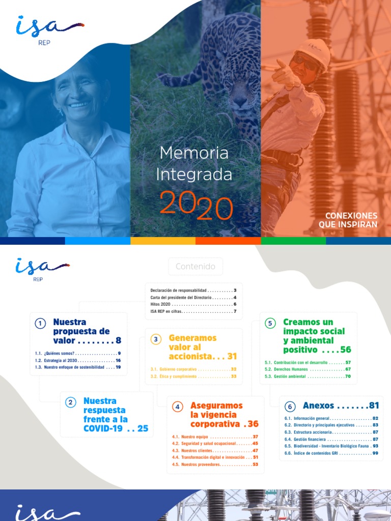 ISA REP Memoria Integrada 2020 | PDF | Transmisión de energía eléctrica ...