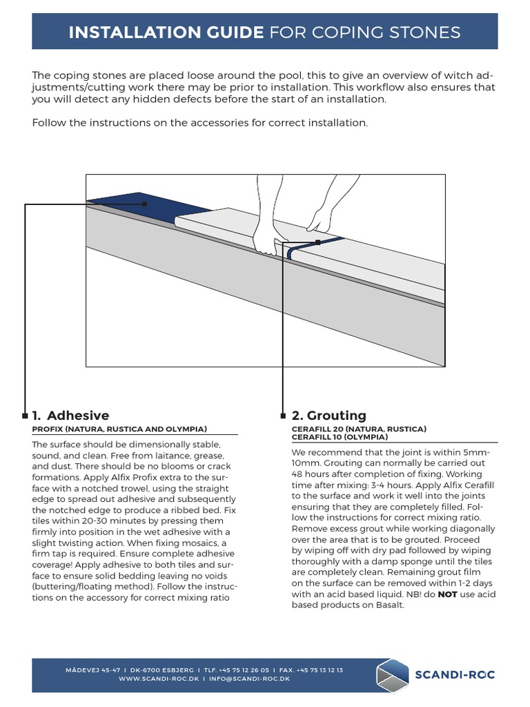 Installation Guide For Coping Stones | PDF