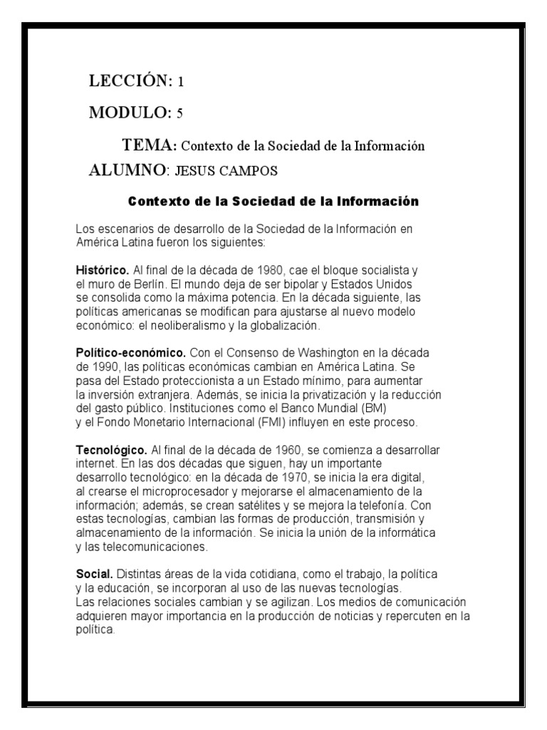 LECCIÓN 1 - Tarea - Semal - Modulo - 5 | PDF