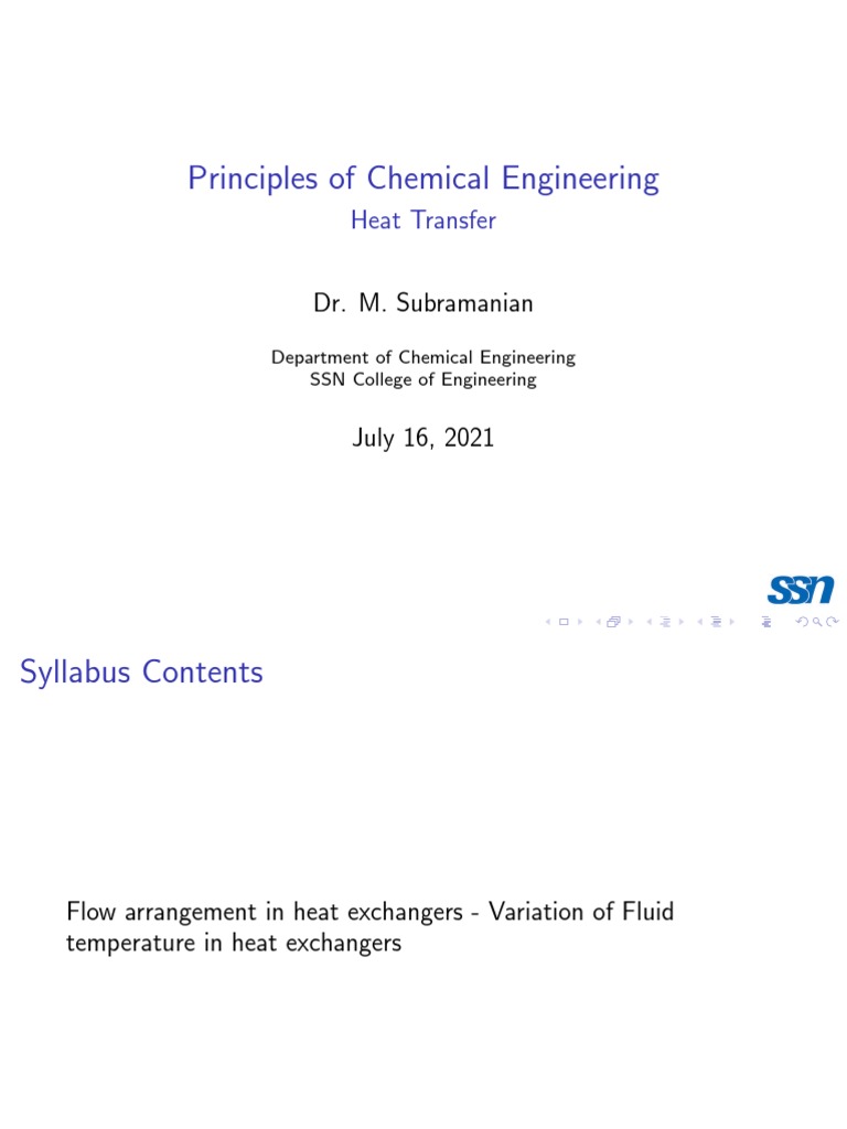PCE Lecture 3 2 HeatTransfer TemperatureProfiles | PDF | Heat Exchanger ...