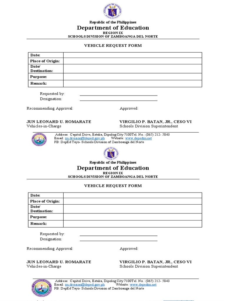 Vehicle-Request-Form-2 | PDF