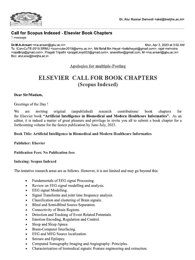 Call For Book Chapter | PDF