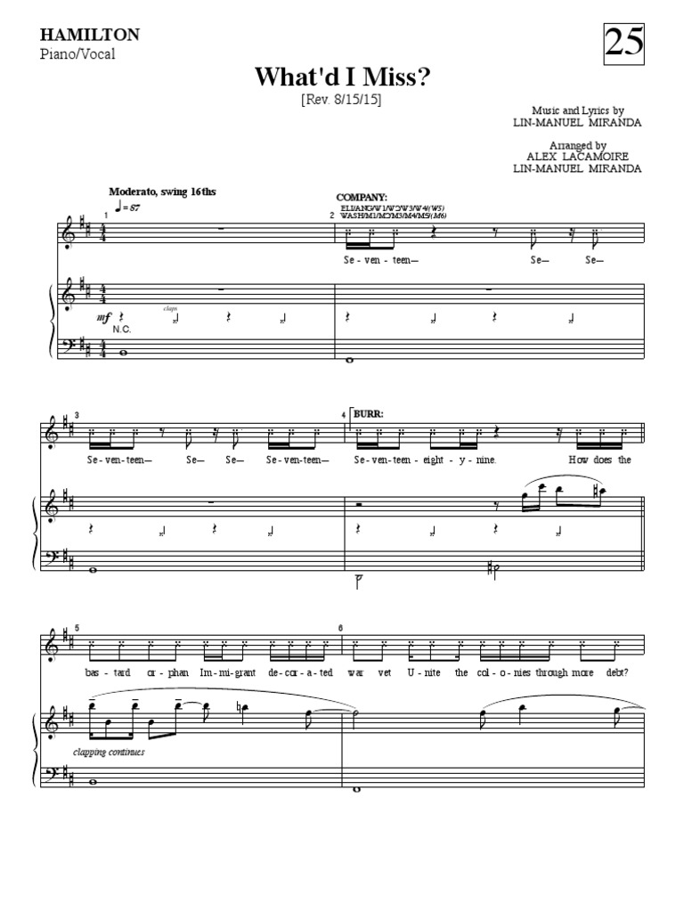 Wagner - What'd I Miss | PDF | American Styles Of Music | Elements Of Music