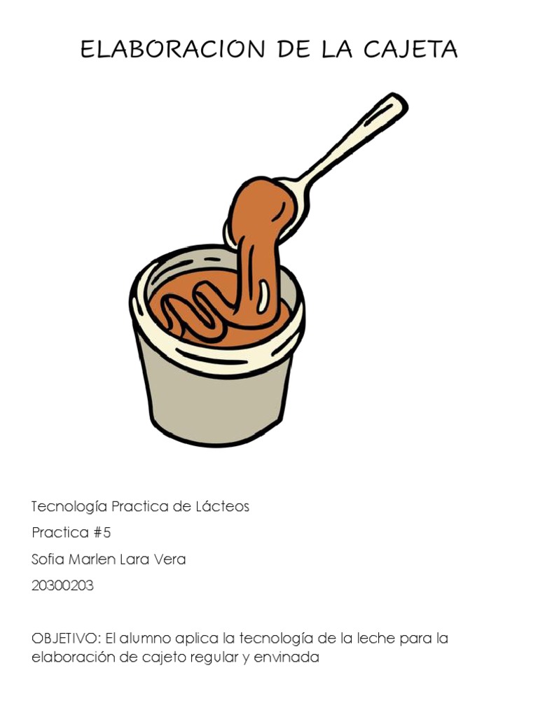 Reporte Cajeta | PDF | Leche | Azúcar