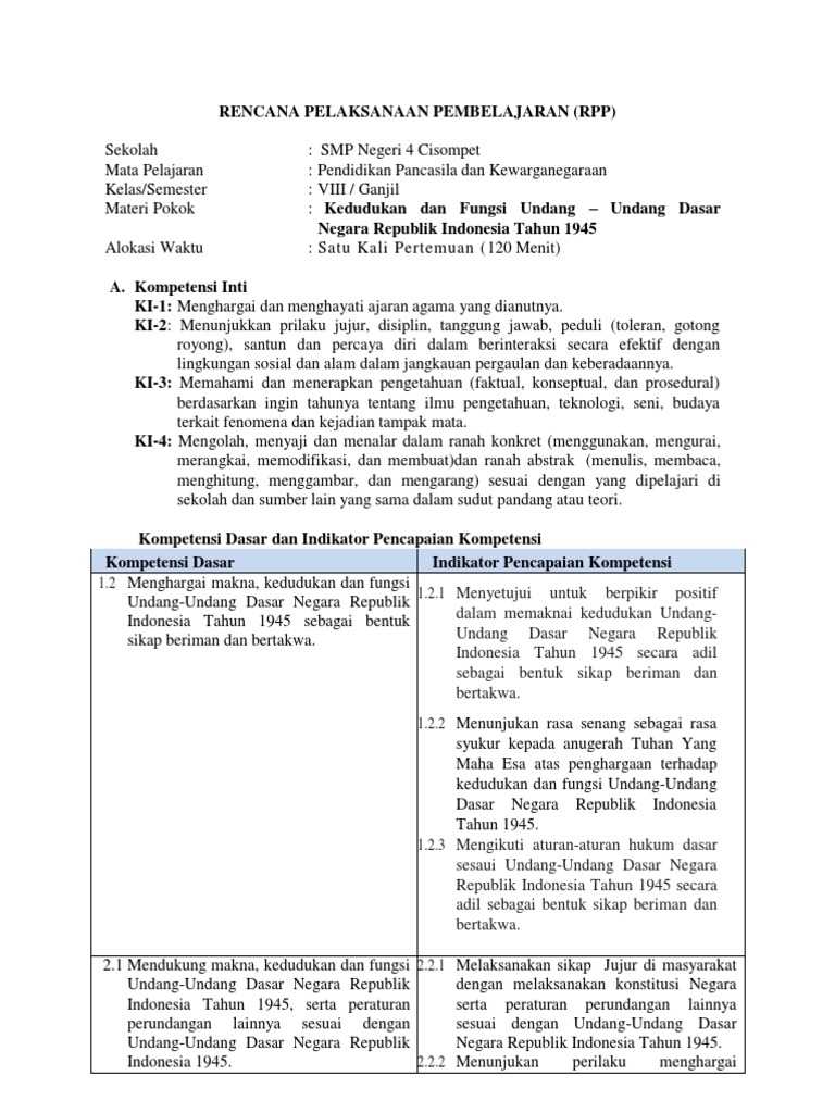 RPP Rencana Aksi - 2 Indra Somantri | PDF