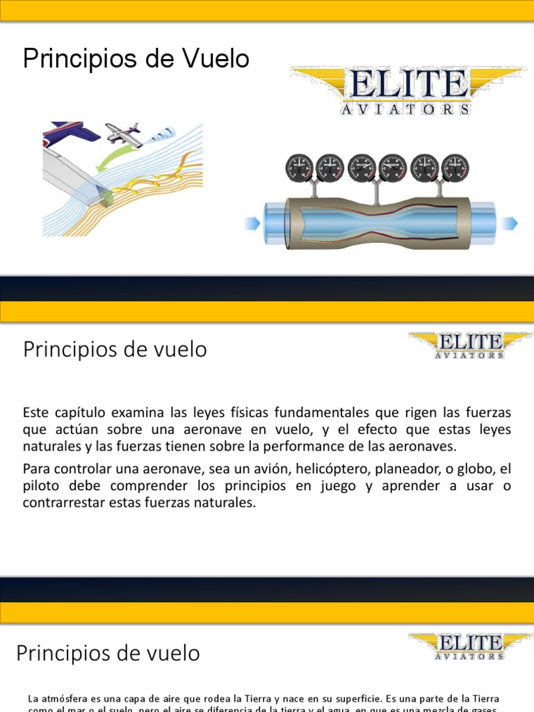Principios de Vuelo | PDF | Levantar (Fuerza) | Humedad