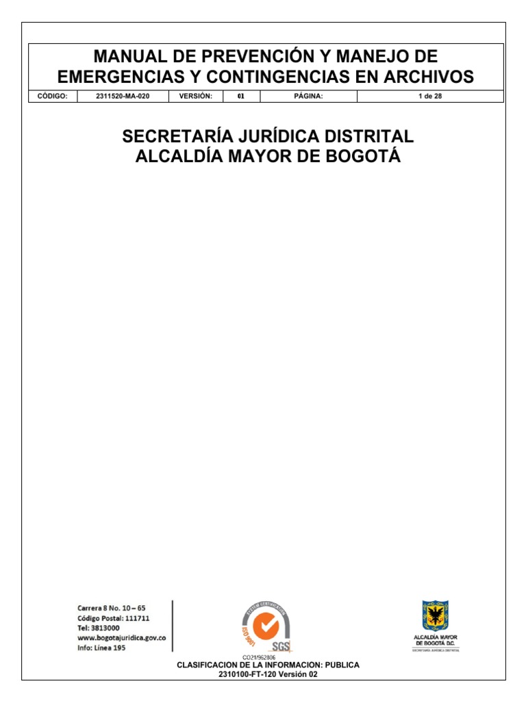 Prevención y Manejo de Emergencias y Contingencias en Archivos - Copia ...