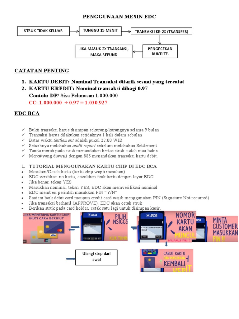 Panduan Penggunaan Mesin EDC | PDF