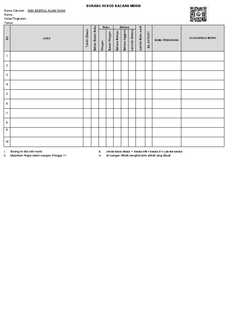 Borang Rekod Nilam Murid Guru Kelas Gpm Pdf
