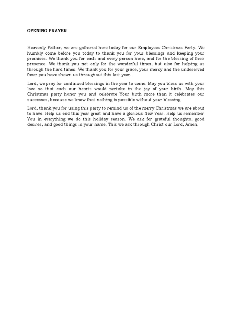 Opening Prayer | PDF