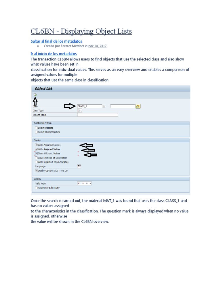 CL6BN - Displaying Object Lists | PDF
