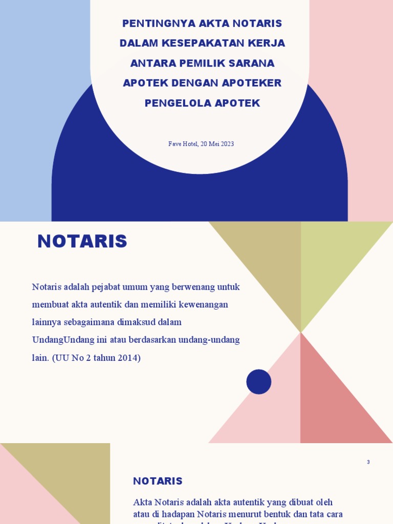 Pentingnya Akta Notaris Dalam Kesepakatan Kerja Antara Pemilik | PDF