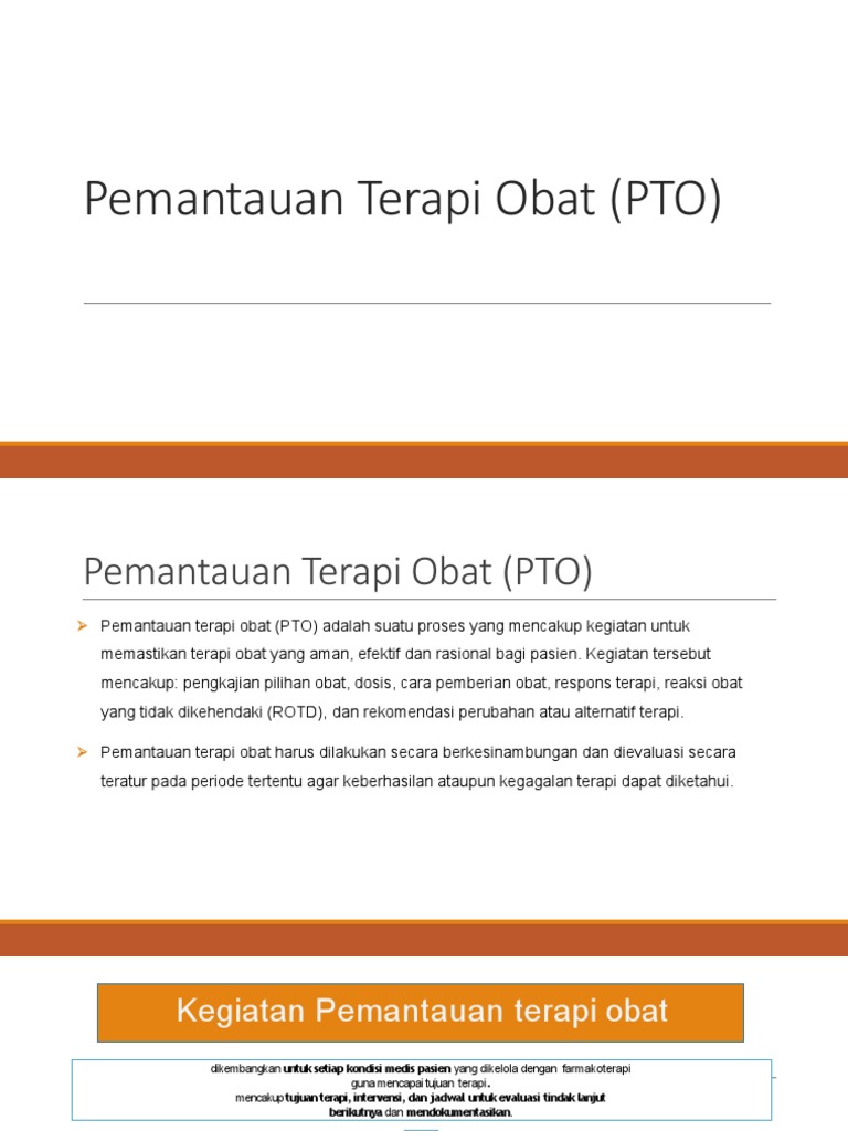 Pemantauan Terapi Obat (PTO) AS | PDF | Pengembangan Diri