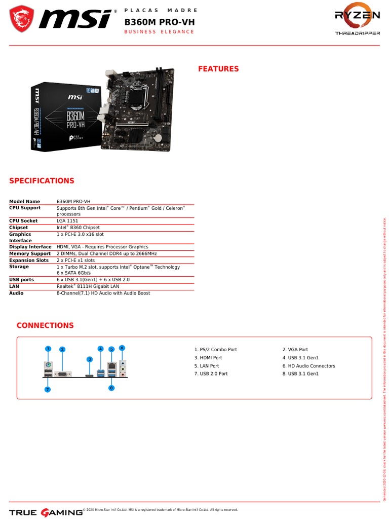 B360M Pro VH | PDF