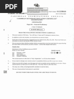 Csec Paper 1 2022 Geo | PDF