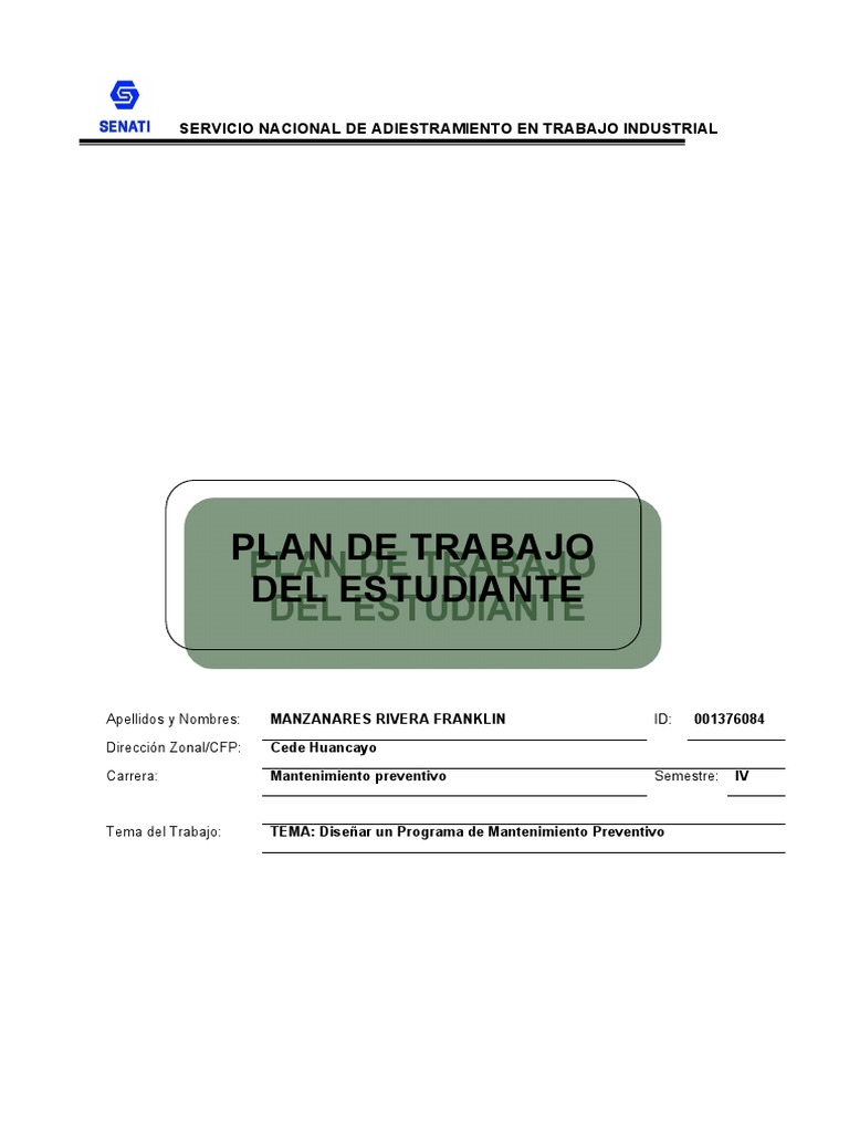 Tr1 de Mantenimiento Preventivo | PDF