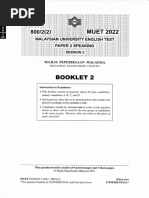 Collection of Muet 2020 Sample Writing Questions | PDF | Word