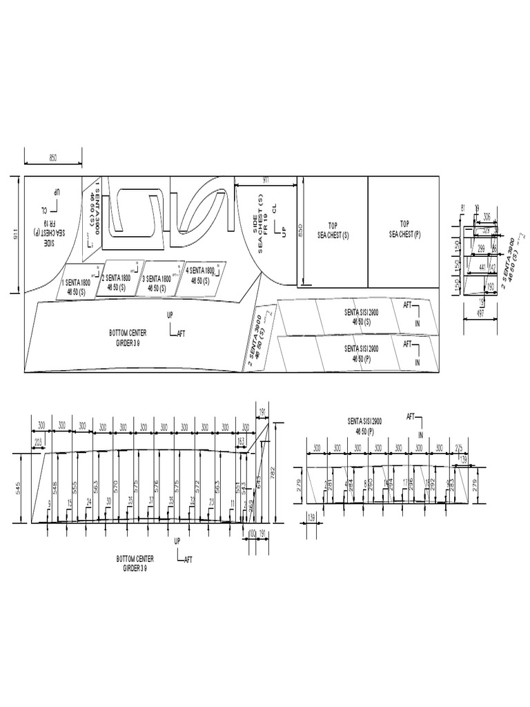 Sea Chest and Girder Specifications | PDF