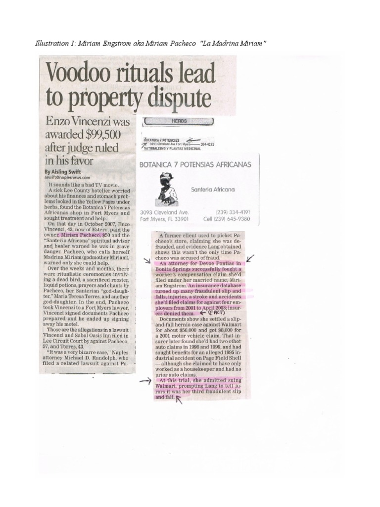 Fortune Tellers Fraud Miriam Engstrom aka Miriam Pacheco "La Madrina Miriam" Insurance Fraud ...