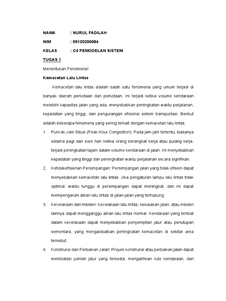 TUGAS 1, 2 Dan 3 PEMODELAN SISTEM | PDF