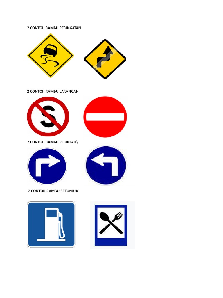 2 Contoh Rambu Peringatan | PDF