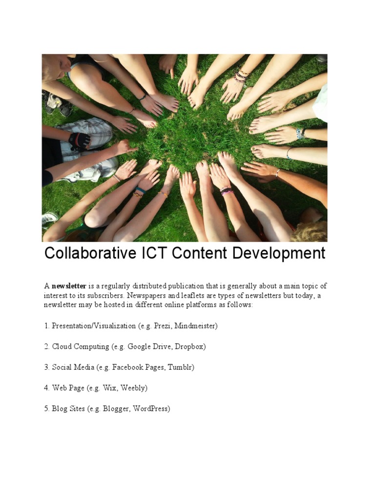 Collaborative ICT Content | PDF | Internet | Educational Technology