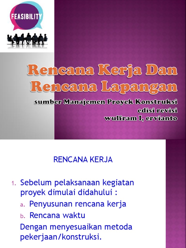 Rencana Kerja Dan Rencana Lapangan Ut | PDF