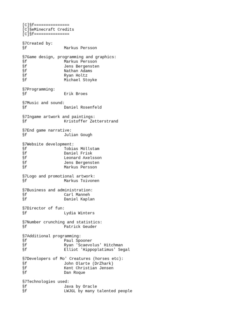 Credits | PDF
